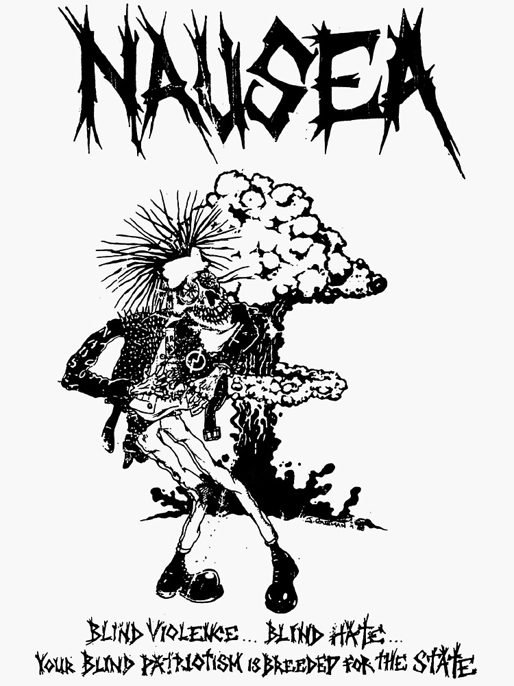 "Nausea band" Sticker for Sale by NeonLucifer | Redbubble
