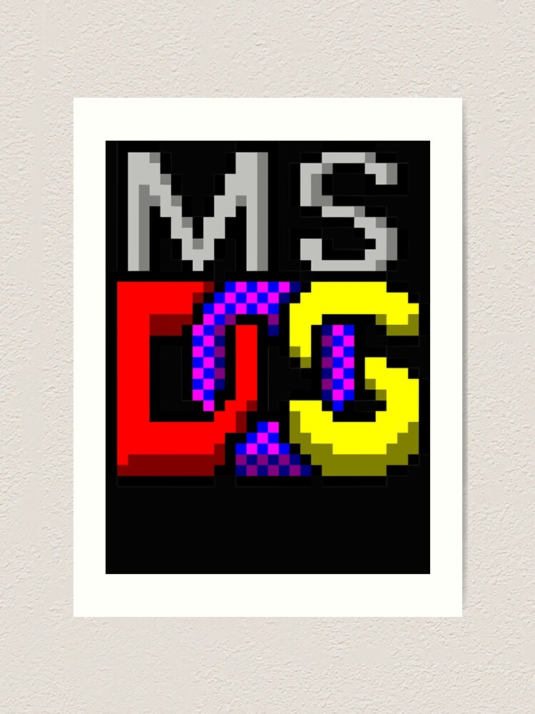 "MS-DOS Icon Retro Pixel Computer Symbol Essential T-Shirt.png" Art ...
