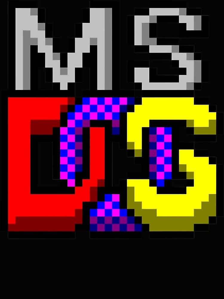 "MS-DOS Icon Retro Pixel Computer Symbol Essential T-Shirt.png" Art ...