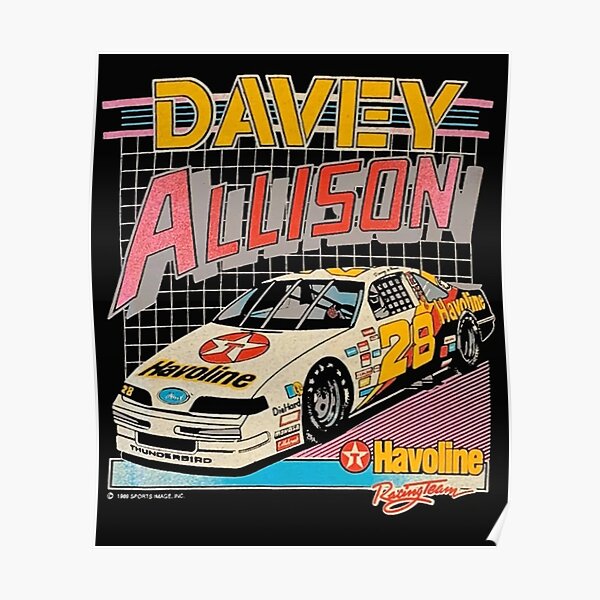"Davey Allison Havoline Vintage Racing" Poster for Sale by melcollins83 ...