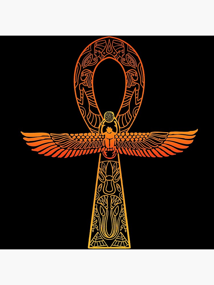 "Ankh Ancient Egyptian Symbol Eye of Horus Scarab" Canvas Print by ...