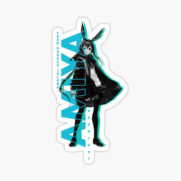"ARKN1GHTS - Amiya Arknights Operator from Rodhes Island" Sticker for ...