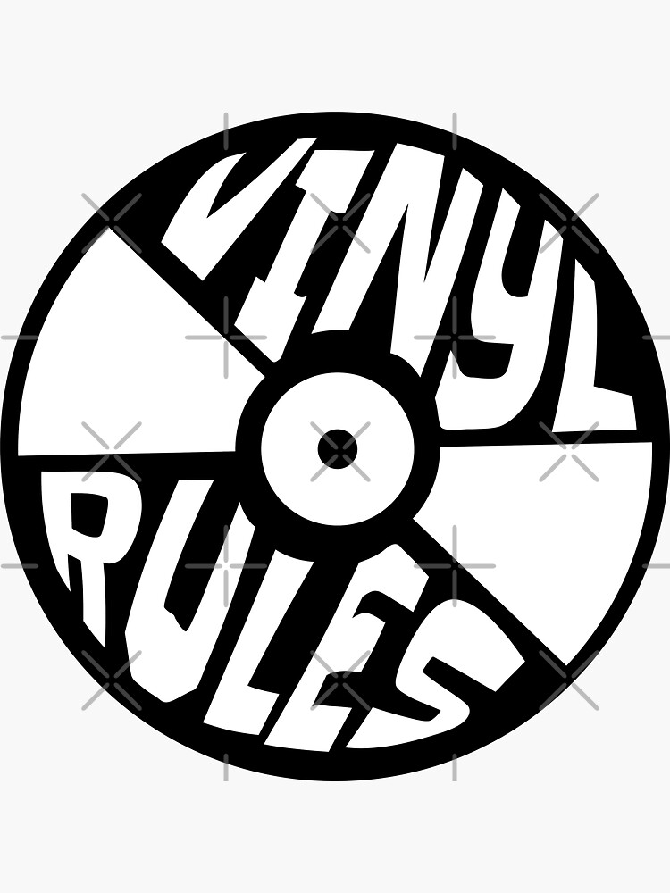 "Vinyl Rules" Sticker by presstees | Redbubble