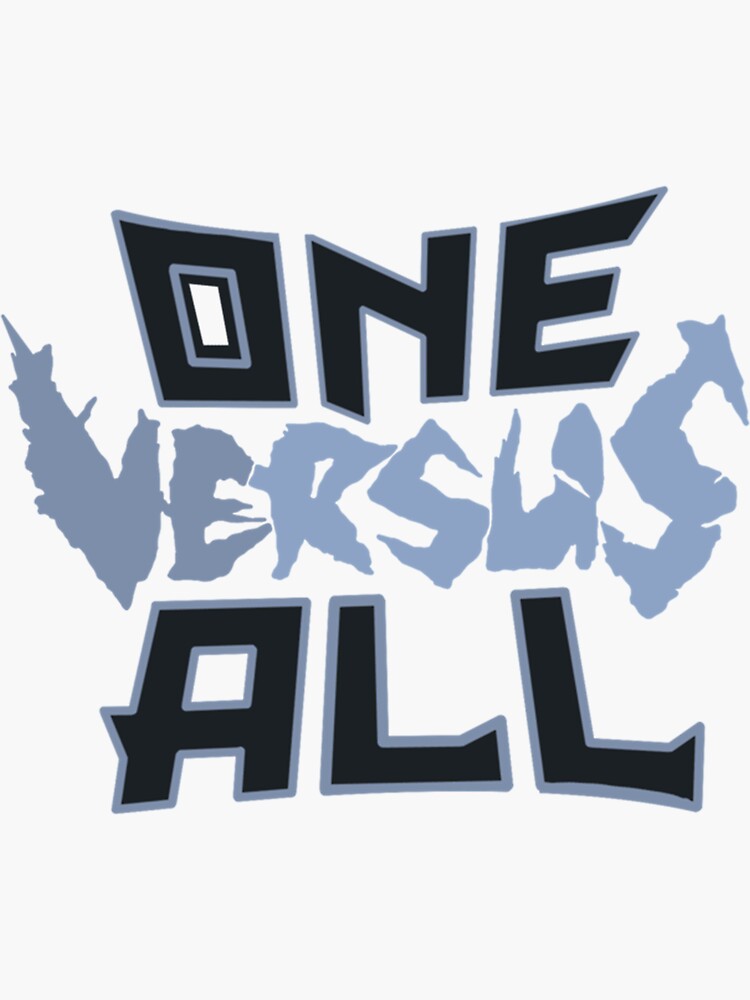 "One vs All Cap" Sticker by QuotePretty | Redbubble