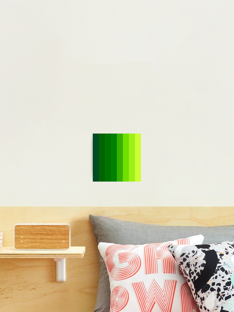 "Shades of Green Color Palette Stripes" Photographic Print for Sale by ...