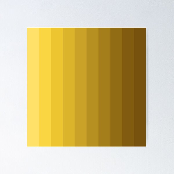 "Shades of Gold Color Palette Stripes" Poster for Sale by TalBright ...