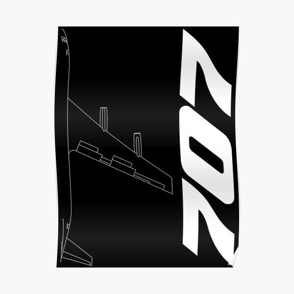 "Boeing 707 Drawing Top View" Poster for Sale by Avinez | Redbubble