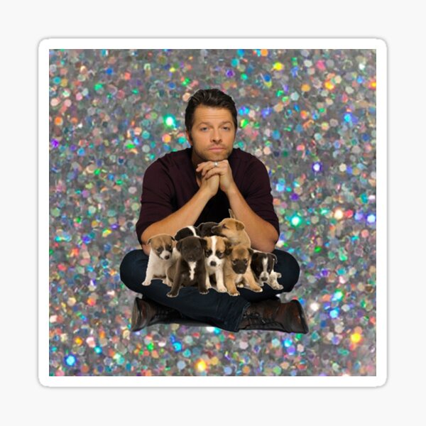 "Misha's Pups" Sticker by geekoutfashion | Redbubble