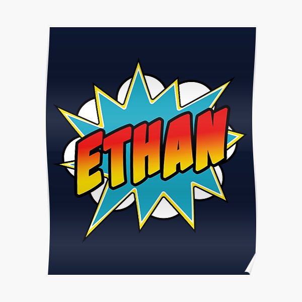 Póster «Superhéroe del cómic del nombre de Ethan para niños» de Rixta82 ...