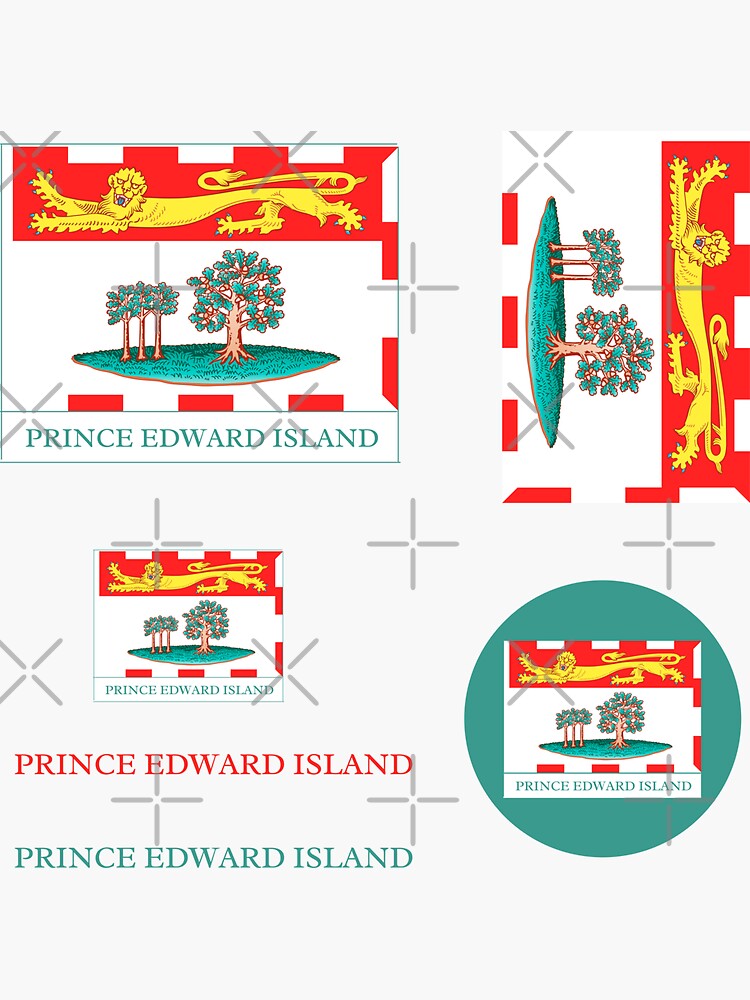 "Flag of Prince Edward Island with name - Prince Edward Island" Sticker ...