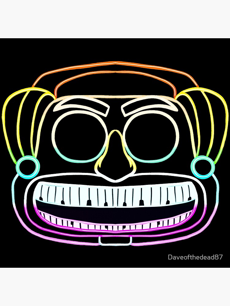 "FNAF DJ Music Man NEON" Art Print for Sale by Daveofthedead87 | Redbubble