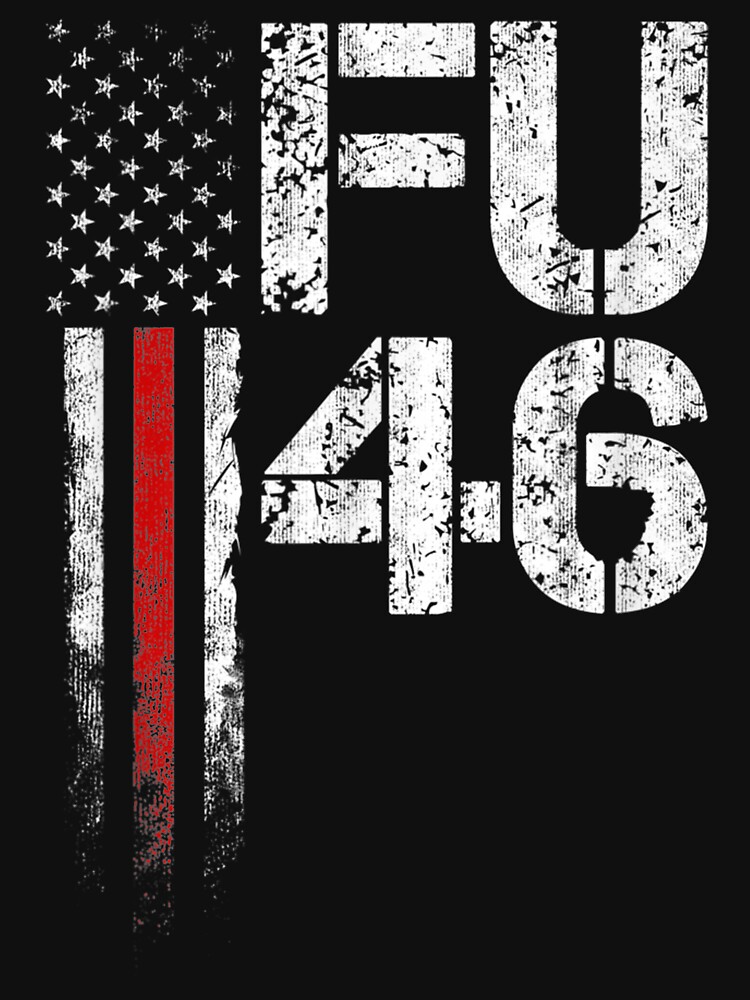 "FU 46 Vintage Old American Flag Funny Biden Patriots FU46" T-shirt for ...