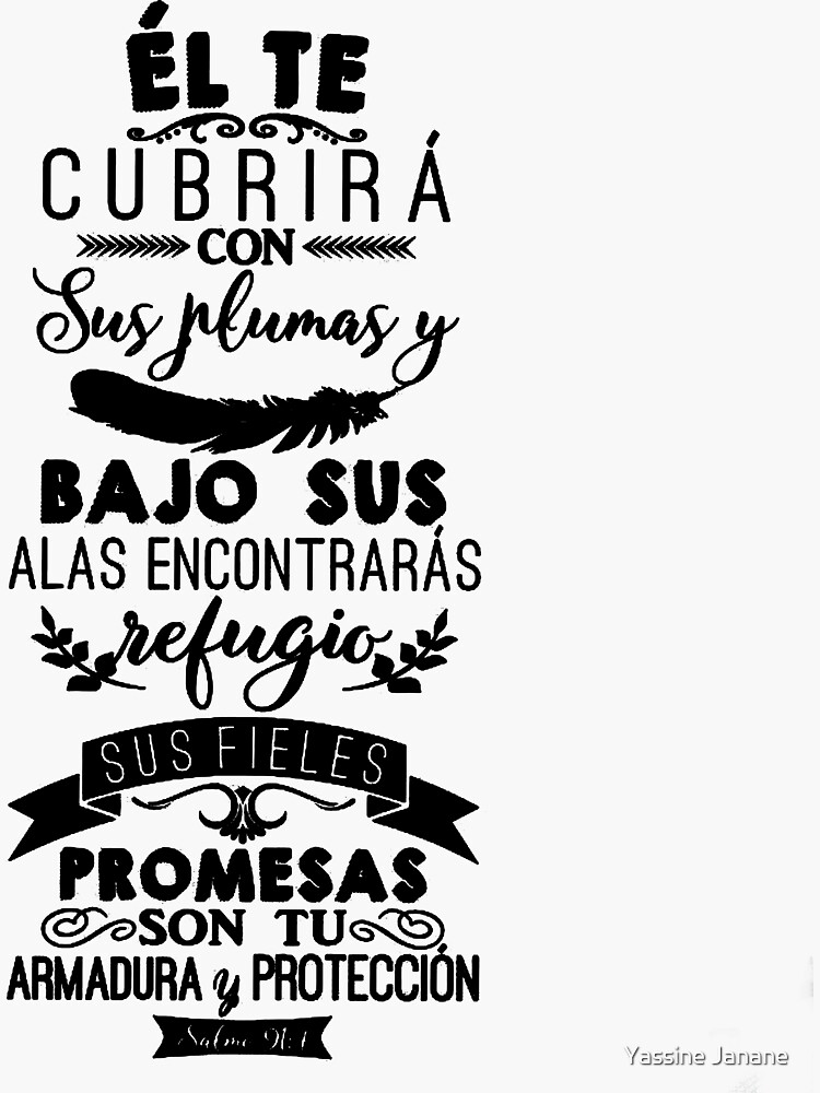 "Salmo 91 - Psalm 91" Sticker for Sale by JananeYassine | Redbubble