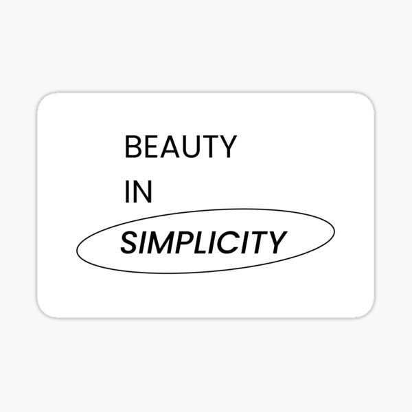 "Beauty in simplicity" Sticker for Sale by irarte | Redbubble