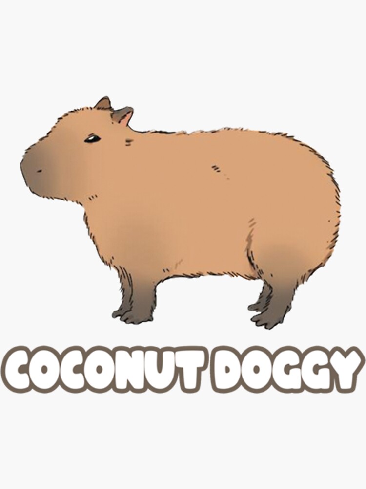 "Coconut Doggy " Sticker for Sale by FreshDressedTee | Redbubble