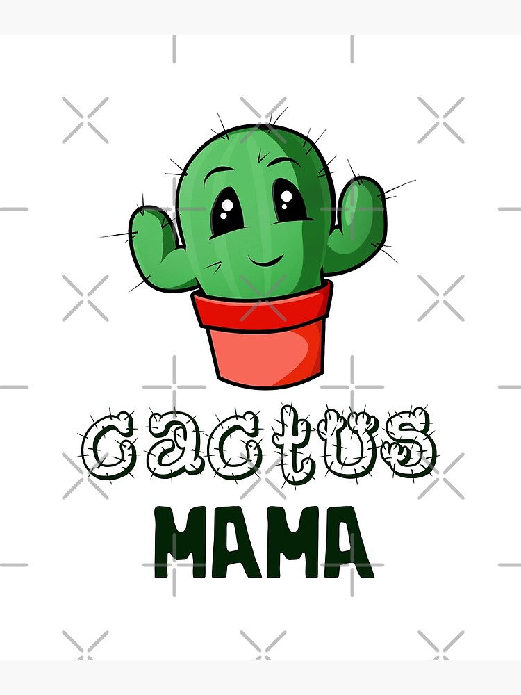 Póster for Sale con la obra «Cactus Mama - Plant Mom - Madre vegana» de ...