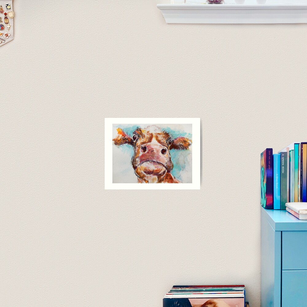 "Stroppy Cow" Art Print by louisefletcher | Redbubble