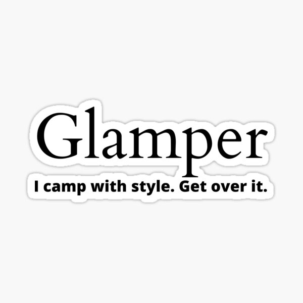 "Glamper Styled Text" Sticker by ArtsySaturn | Redbubble
