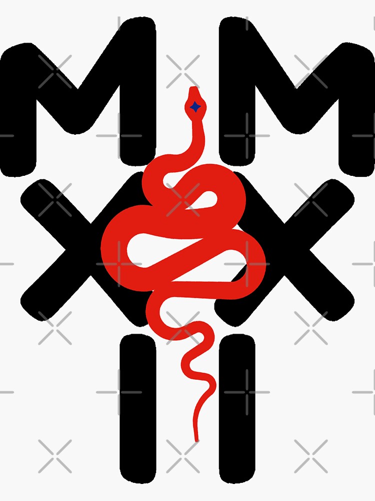 "MMXXII" Sticker for Sale by HappyIke | Redbubble