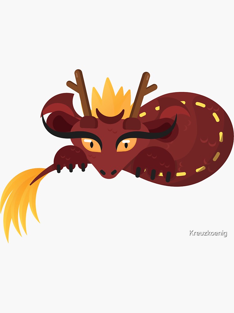 "Nasty Dragon 2021" Sticker for Sale by Kreuzkoenig | Redbubble