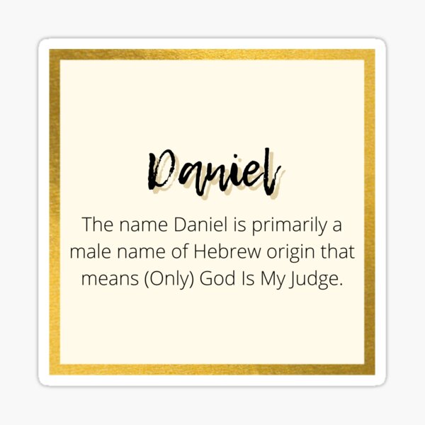 "- Daniel -" Sticker for Sale by Zainabjawad6 | Redbubble