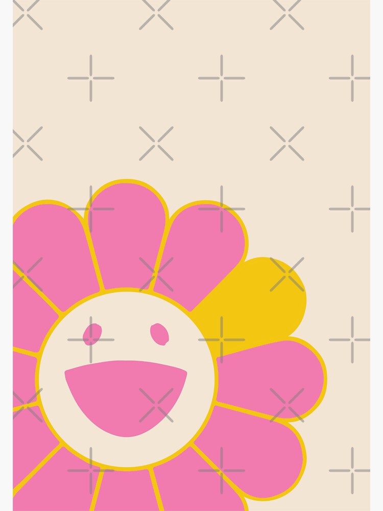 "Retro Smiley Flower" Sticker for Sale by Maddiedevitt | Redbubble