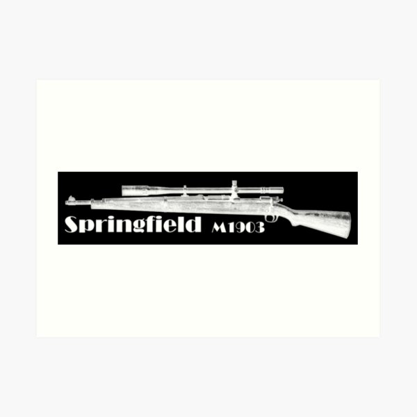 "Springfield M1903 US Military Bolt Action Sniper Rifle Weapon Gun" Art ...