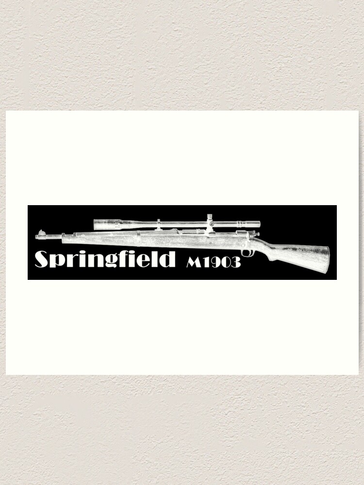 "Springfield M1903 US Military Bolt Action Sniper Rifle Weapon Gun" Art ...