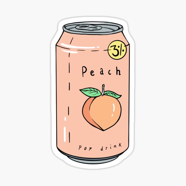 "Peach pop drink can " Sticker for Sale by SiCk-FisH | Redbubble