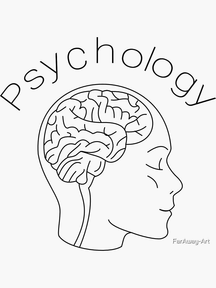 "Psychology brain" Sticker by FarAway-Art | Redbubble
