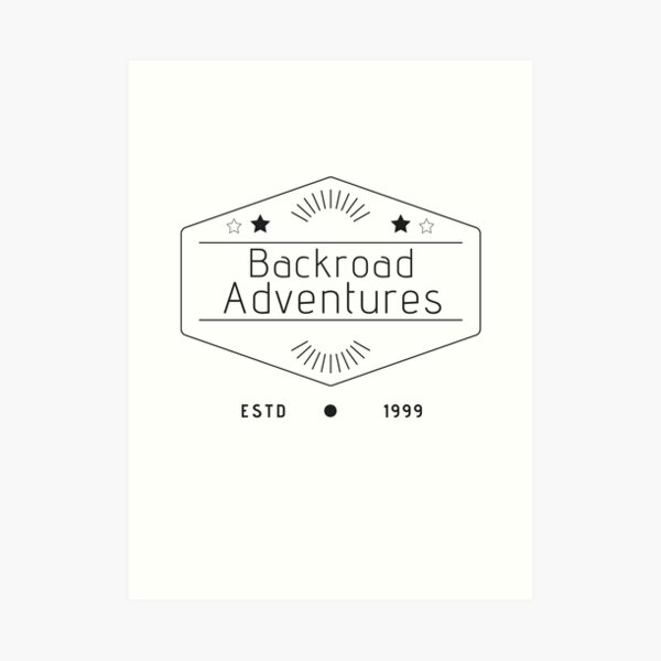 "Backroad Adventures Logo" Art Print for Sale by thejackalope83 | Redbubble