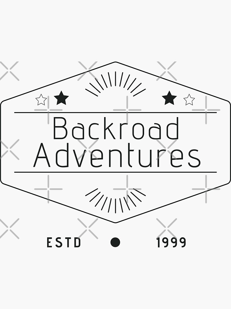 "Backroad Adventures Logo" Sticker for Sale by thejackalope83 | Redbubble