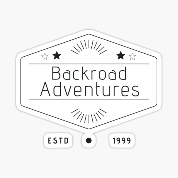 "Backroad Adventures Logo" Sticker for Sale by thejackalope83 | Redbubble