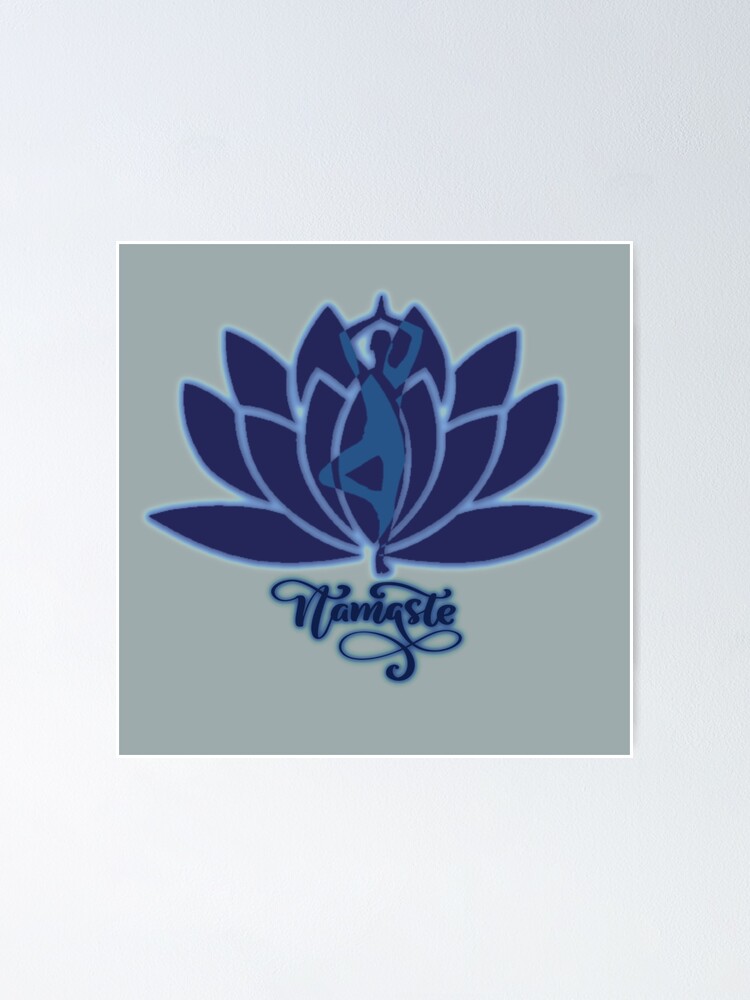 "Yoga Namaste Tree Pose" Poster for Sale by SillyFun | Redbubble