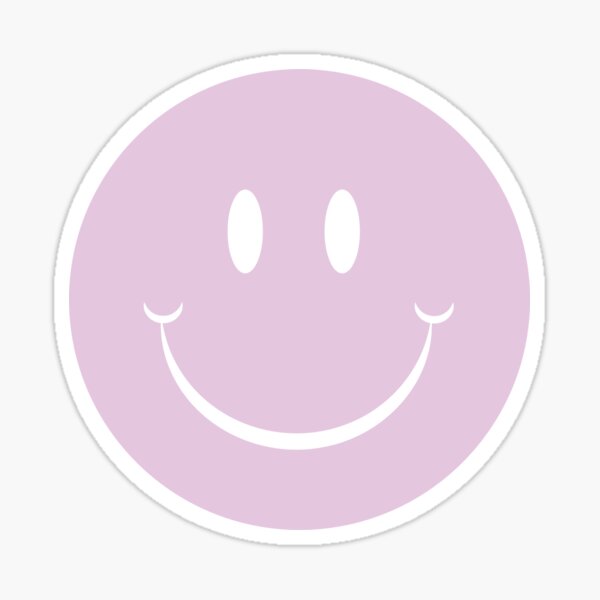 "smiley face sticker in pink" Sticker for Sale by CreativeOasis | Redbubble