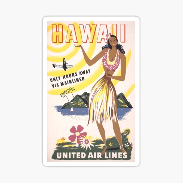 "Vintage Hawaii Graphic" Sticker for Sale by BoeJ | Redbubble