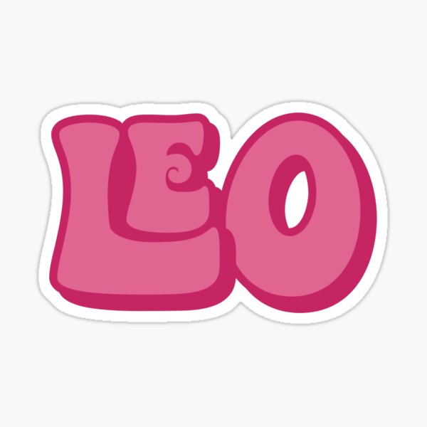 "Leo Zodiac Bubble Letter" Sticker by cath-elizabeth | Redbubble