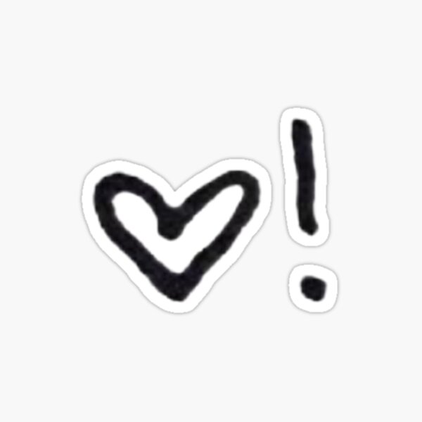 "aesthetic cute heart and exclamation mark" Sticker for Sale by ...