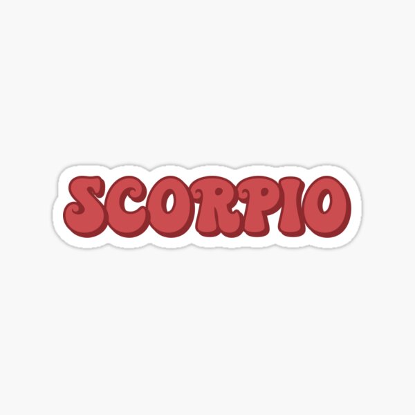 "Scorpio Zodiac Bubble Letter" Sticker for Sale by cath-elizabeth ...