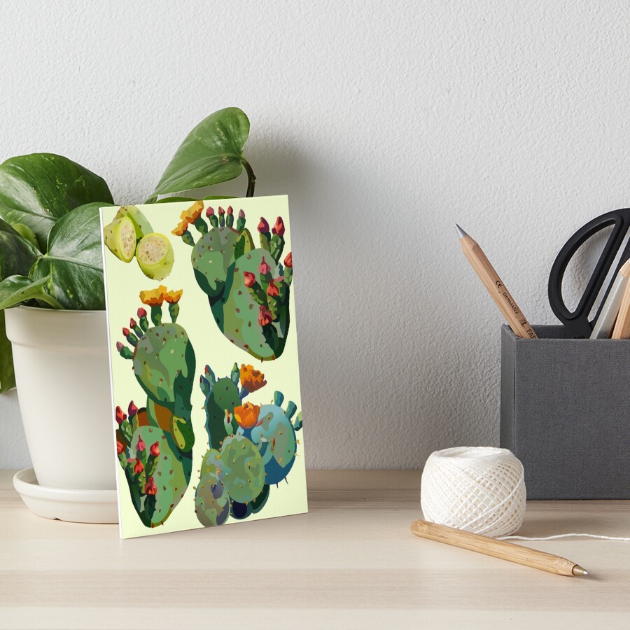 "Nopalitos Pack!" Art Board Print by emiliapapaya | Redbubble