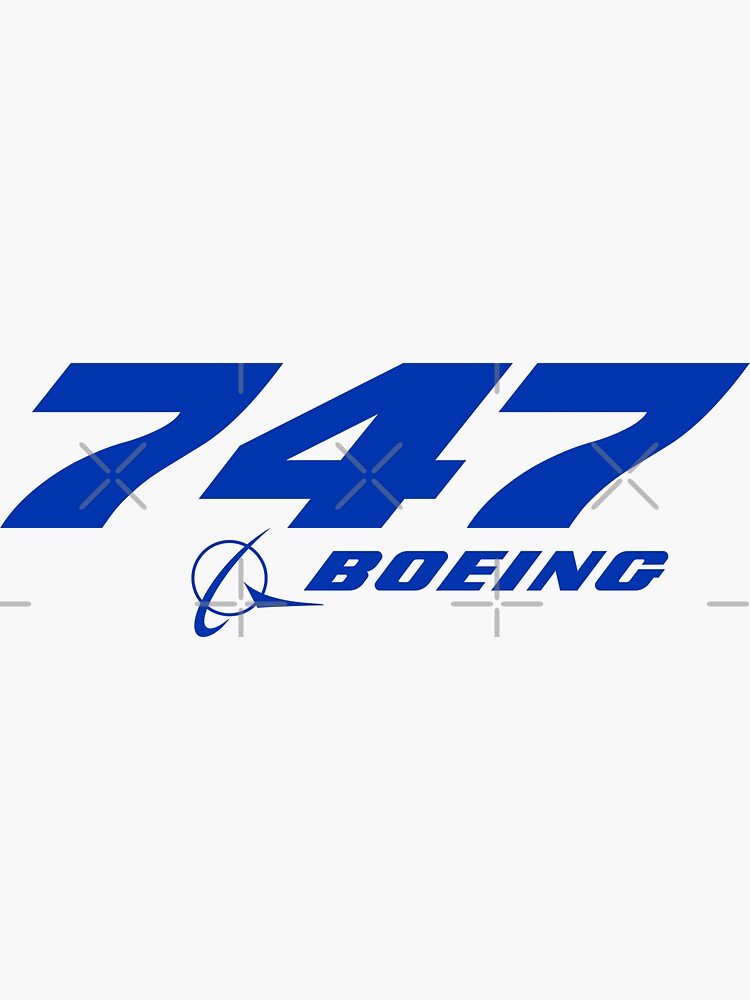 "Boeing 747 Logo" Sticker for Sale by magazinecombate | Redbubble