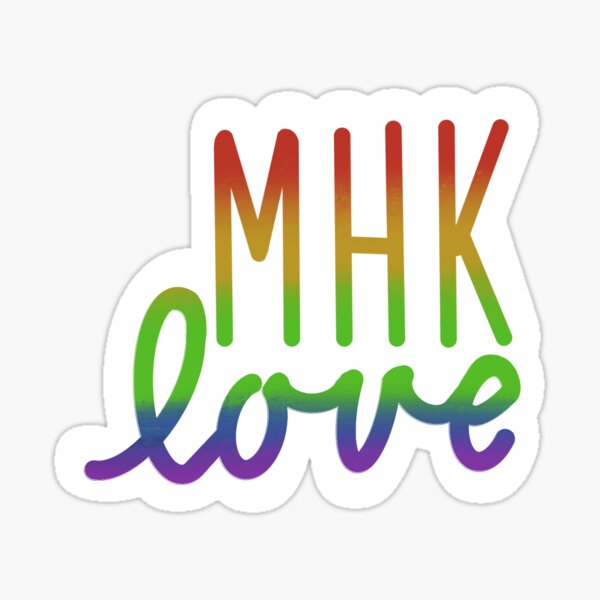 "Love MHK Rainbow Pride" Sticker for Sale by asaab | Redbubble