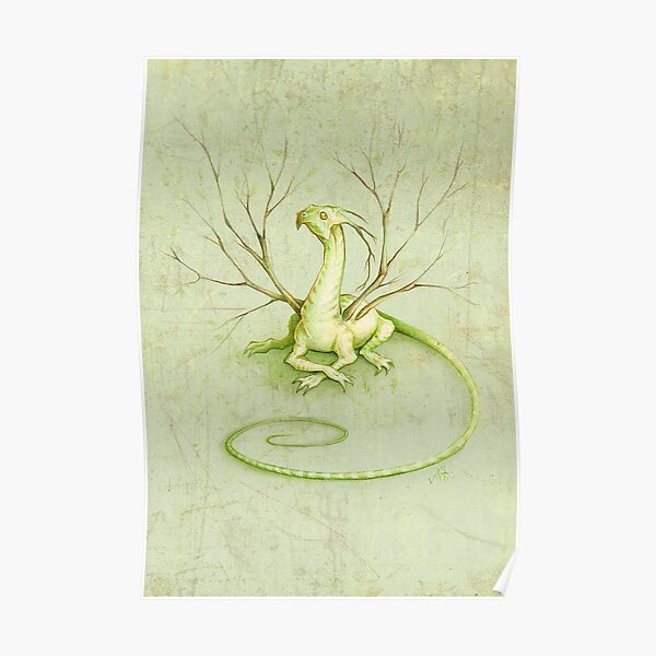 "Green tree dragon" Poster for Sale by Ishtamari | Redbubble