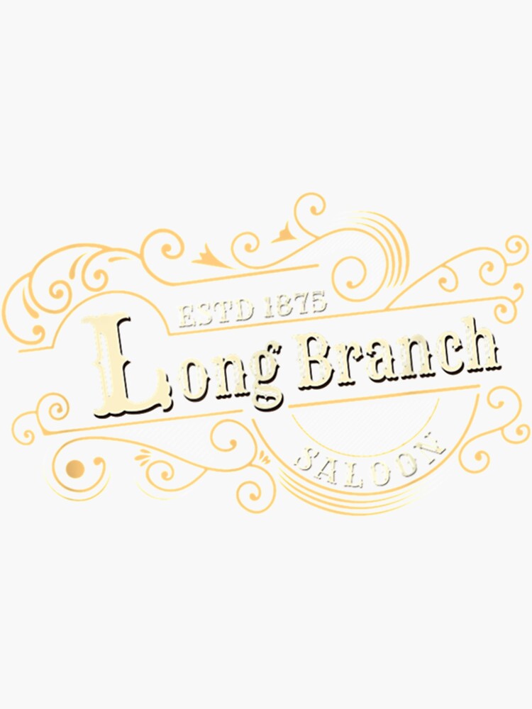 "Gunsmoke-Long-Branch-Saloon--Tv " Sticker for Sale by Rogerpetro ...
