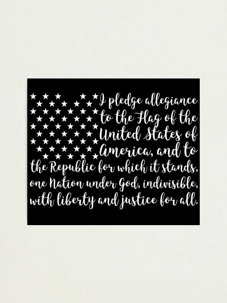 Lámina fotográfica «Juramento a la bandera de los Estados Unidos de ...