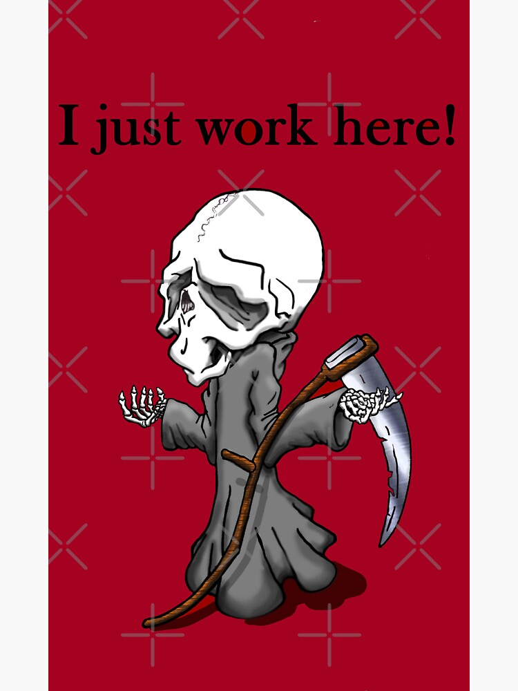 "funny grim reaper cartoon" Sticker by Jscetch | Redbubble