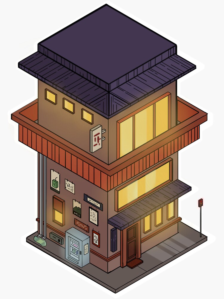 "Japanese apartment sticker" Sticker for Sale by stinkylinky | Redbubble