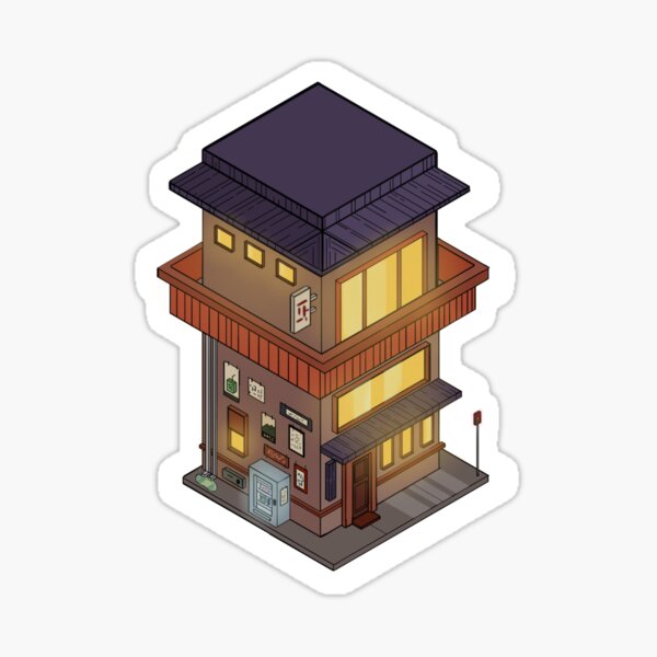 "Japanese apartment sticker" Sticker for Sale by stinkylinky | Redbubble