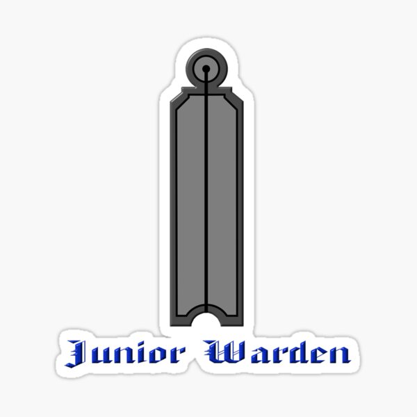 "Junior Warden" Sticker for Sale by lawrencebaird | Redbubble