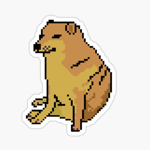 "Lovely Cheems Doggie Shiba Inu Meme Pixel Art" Sticker von Bourgeoi ...